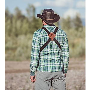 Nyack Exchange Stance Camera Strap- An Ergonomically Correct Extra Wide, Adjustable Camera Harness made for DSLR, Point and Shoot, Mirrorless Cameras and Binoculars, Made in the USA (Raven)