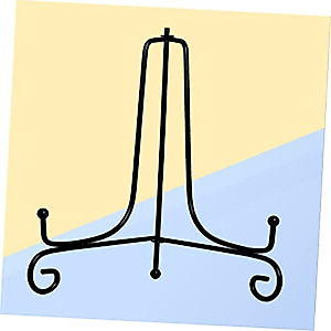 Veemoon Medal Display Frame Plate Display Stand Iron Easel Dish Holder Iron Display Stand Hanging Rack Bracket Ceramic Plate Black Dish Rack The Medal