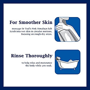 Dr Teal's Body Scrub with Pure Epsom Salt, Restore & Replenish with Pink Himalayan Salt, 16 oz