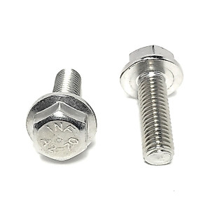 M8-1.25 x 25 Stainless Steel Flange Bolt DIN 6921 A2 Stainless Steel (25 Pieces) M8x25