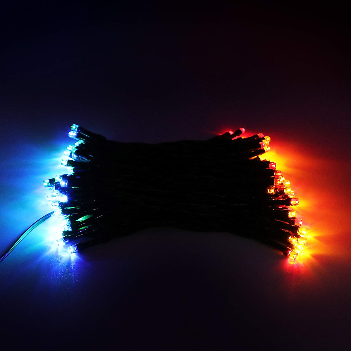 XUNATA Waterproof String Lights Outdoor, 50 LEDs 33ft Starry USB Powered 8 Modes Setting Light, for Indoor Outdoor Wall Decoration Wedding Party Home Garden(Multi-Color)