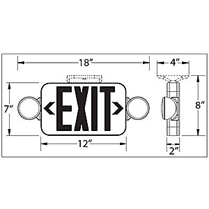 Carpenter Lighting Plug In Exit Sign Combo