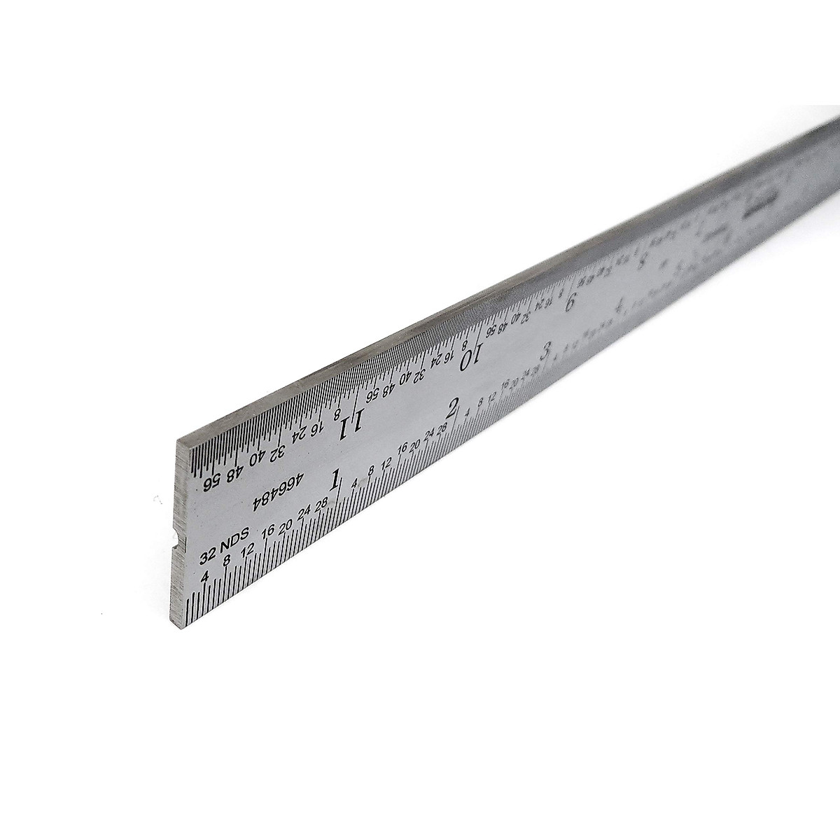 Benchmark Tools 466484 12 inch Combination Square Blade Ruler 4R Markings 1/8, 1/16, 1/32, 1/64 Stainless Steel Non-Glare Satin Chrome Finish Compatible with Starrett, Mitutoyo, PEC, Brown and Sharp