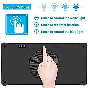 hipargero Aquarium Light –3rd Generation A029 Aquarium LED Light 30 Watts Saltwater Light with Touch Control, 5W LED Chips for Coral Reef Nano Fish Tank Marine Tanks with Timer & Screen