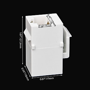 RDEXP Cat6 RJ45 Ethernet Inline Jack Coupler Keystone Female to Female Adapter Plug Set of 100