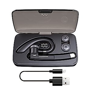 OCUhome TWS Wireless Earbuds, YYK-520 Wireless Earphone Stable Transmission Noise Reduction Adjustable Ear Hook Bluetooth5.0 HiFi Headphone for Calling Silver Black