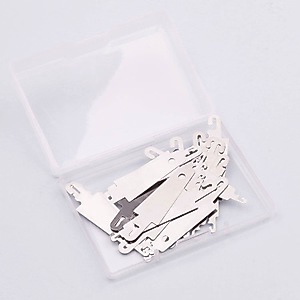 60pcs Stainless Steel Needle Threader Embroidery Cross Stitch Needle-Threading Sewing Needlework DIY Tool for Large Eye Needles