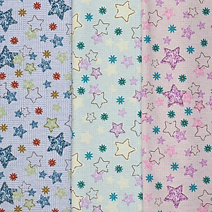 Mook Fabrics Flannel PRT Stars 010721, Moss Cut by The Yard