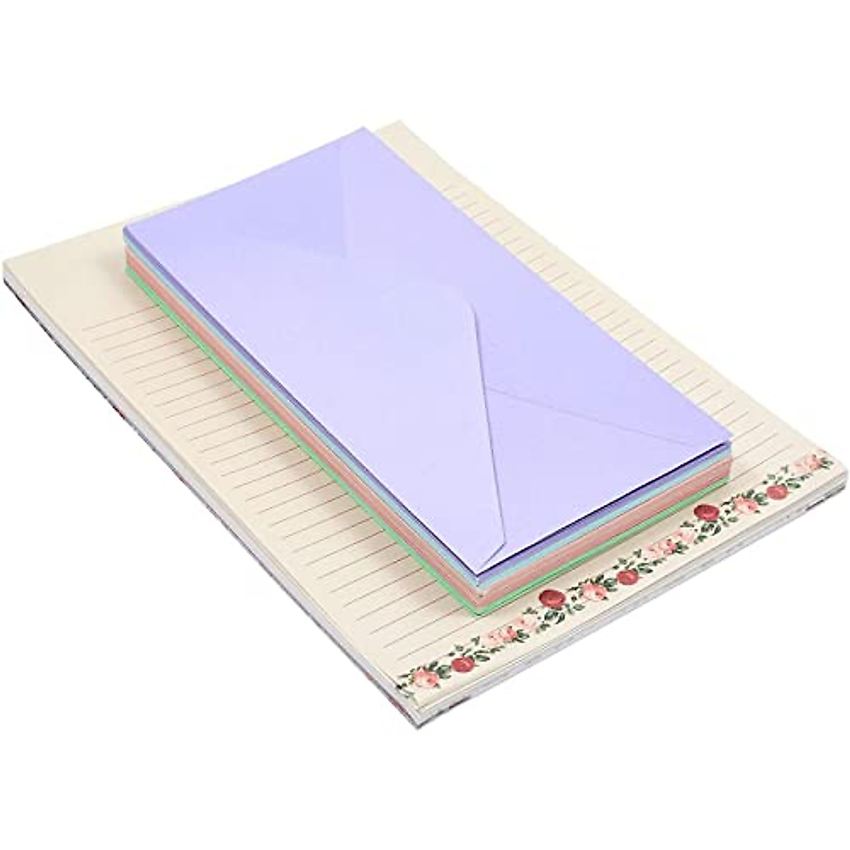 Paper Junkie 60 Sheets Vintage Floral Stationary with 30 Envelopes, Letter Writing Paper for Poems, Thank You Notes, Pen Pal, Scrapbook, Calligraphy (6 Designs, 10.2 x 7.25 In)