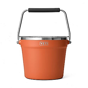 YETI Rambler Beverage Bucket, Double-Wall Vacuum Insulated Ice Bucket with Lid, High Desert Clay
