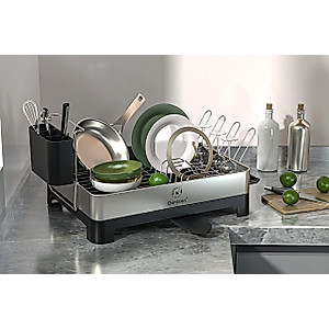 Genteen Utensil Holder Cutlery Silverware Drying Rack Dish Drying Rack Replacement Parts, Grey