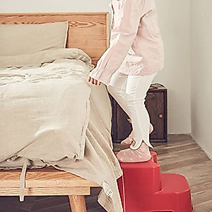 Stools 1pc Potty Training for Two Red Stool Bathroom Safety Toilet Non- Kitchen Anti-Slip Foot Stools Household Bedside Step Bedroom Steps Slip Step Stool