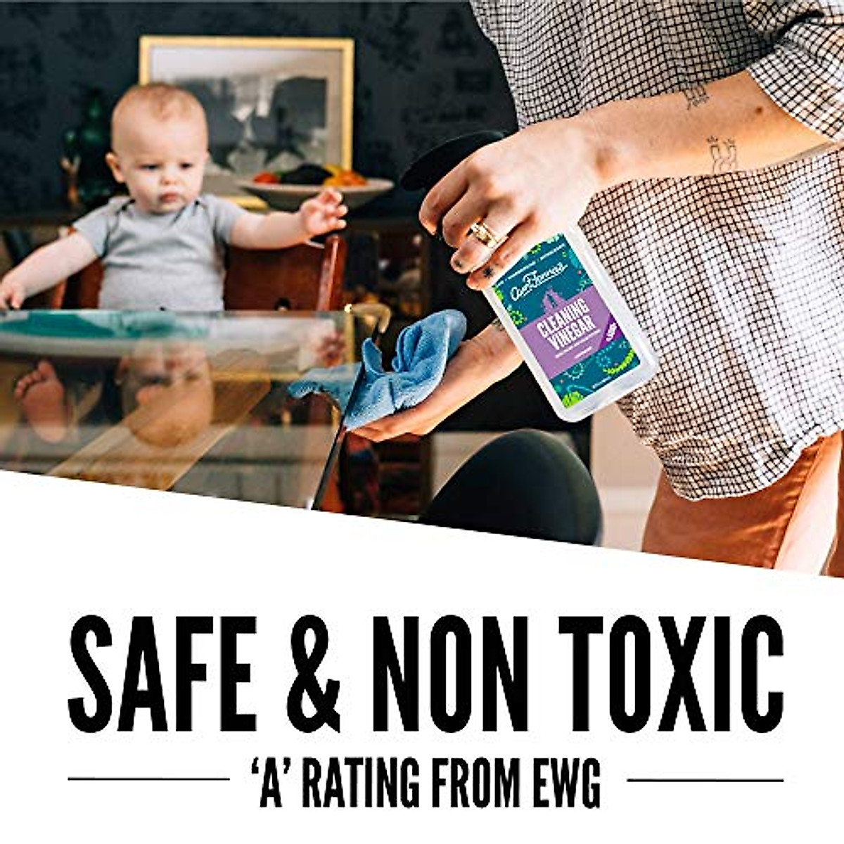 Aunt Fannie's All Purpose Cleaning Vinegar, Multisurface Spray Cleaner, 16.9 Ounces, Lavender Scent (Pack of 1)