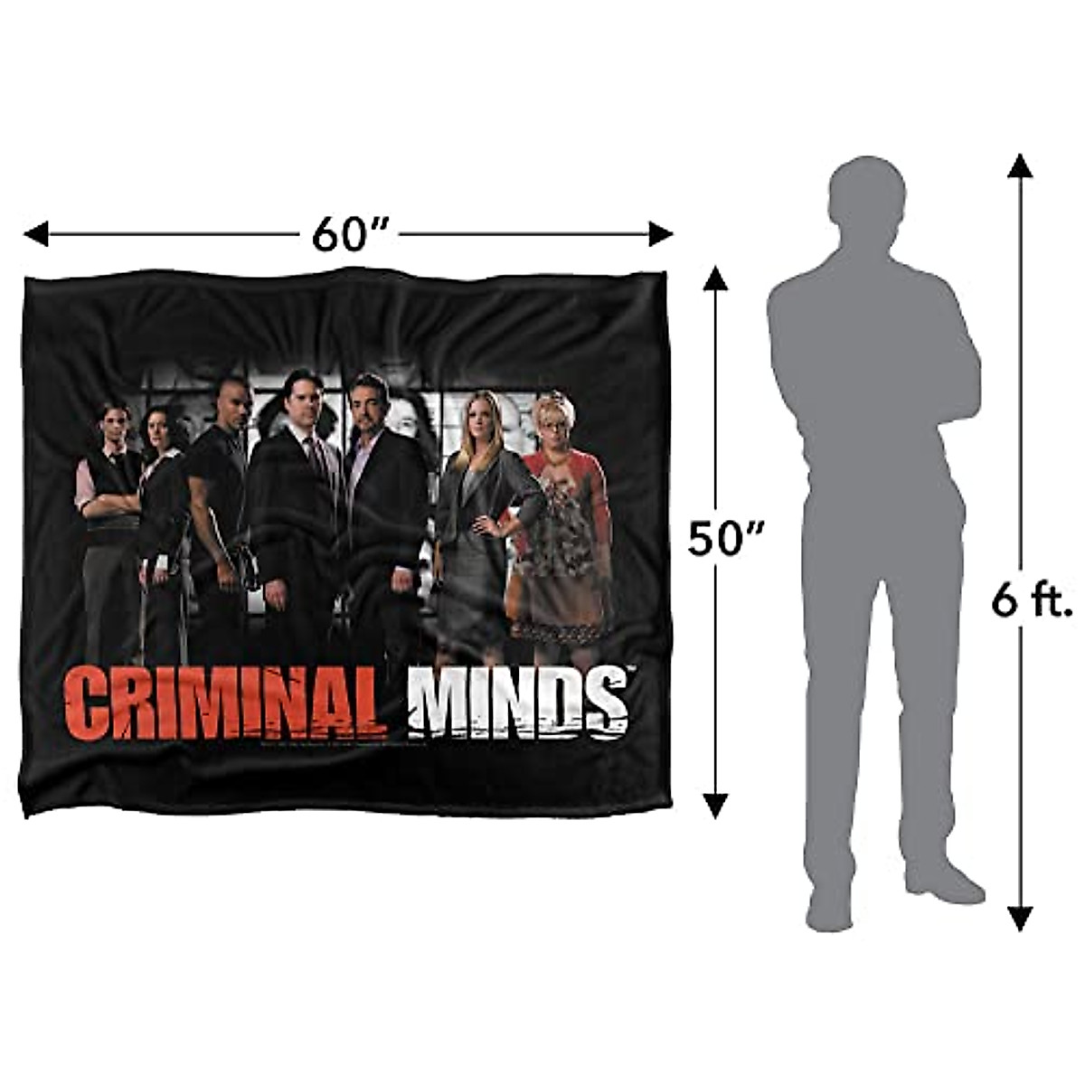 Criminal Minds The Brain Trust Officially Licensed Silky Touch Super Soft Throw Blanket 50" x 60"