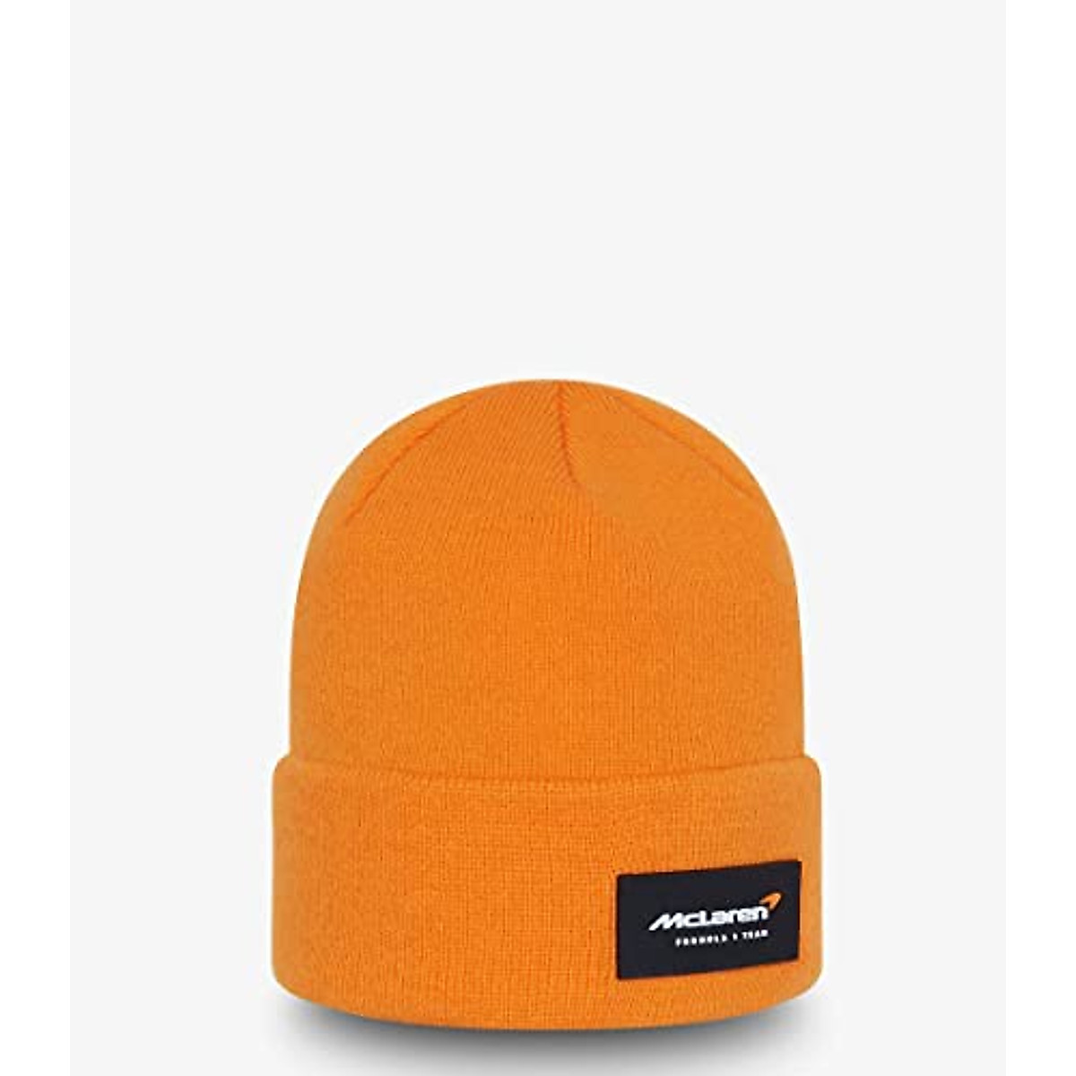 F1 McLaren Team Essential Logo Cuff Knit Beanie Hat Orange