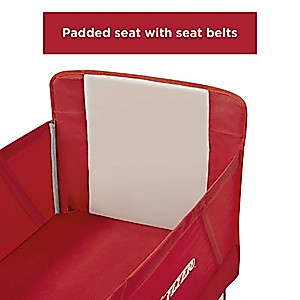 Radio Flyer 3-in-1 EZ Folding Wagon Ride On For Kids, Garden, & Cargo, Red Collapsible Wagon