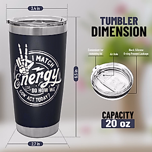 Funny 20oz Travel Coffee Mug -Insulated Stainless Steel Tumbler with Slider Lid, BPA-Free, Dishwasher Safe, Fits Car Cup Holders-Witty Sarcastic Engraved Gift for Women, Men, Coworker Gifts- Black