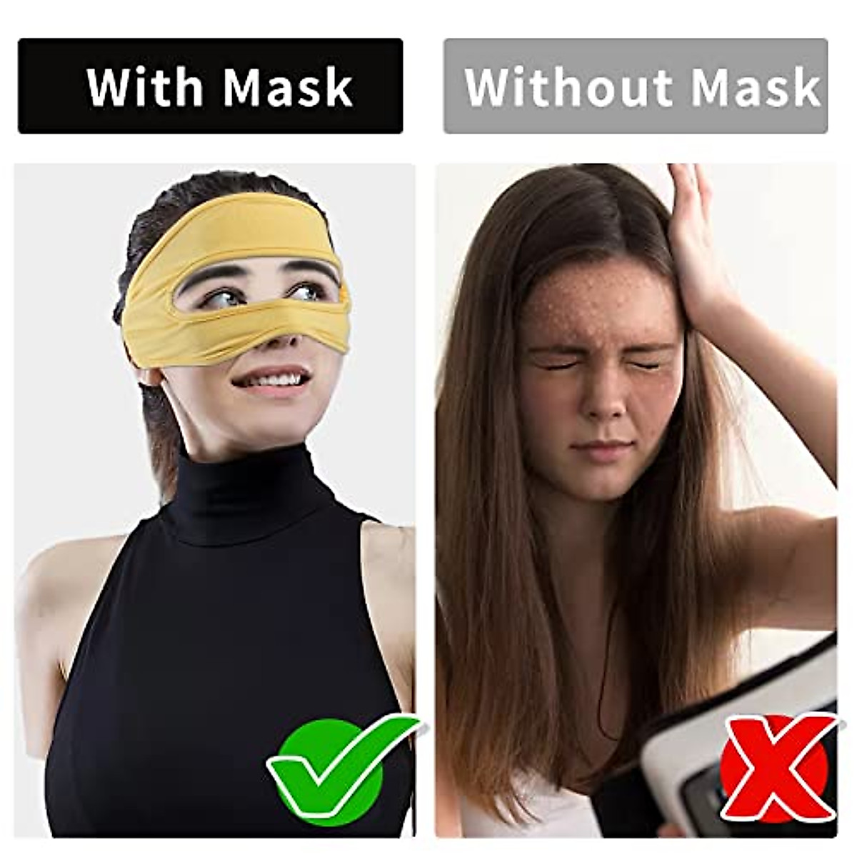 VR Eye mask Headband 4 Pieces Breathable Sweat-Absorbing Stretch mask for VR Exercise, Supernatural Virtual Reality Headset VR Equipment Accessories, Headband for Men and Women Home