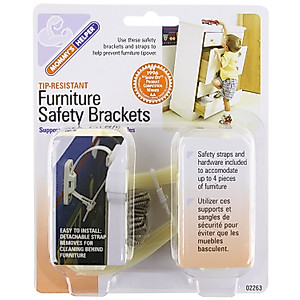 Mommy's Helper - Tip Resistant Furniture Safety Brackets, (2 Pack)