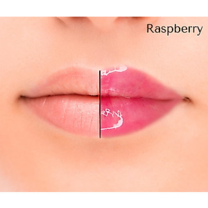 MIVELLI Lip Glow Oil Tinted Lip Oil Moisturizing, Hydrating, Non-Sticky Lip Stain, Gift, Plumping Lip Gloss for Dry Lips with Fruit Extract (Raspberry Tinted With Stain)