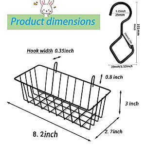 2 Pack Hay Feeder with Two Extra Hooks for Rabbit, Guinea Pig, Bunny, Chinchilla, Heavy Duty Metal Rack Hay Holder
