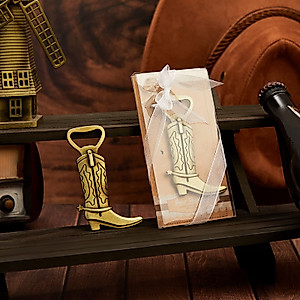 60 Pcs Wedding Western Cowboy Boot Bottle Opener Bulk Guest Baby Shower Bottle Opener Favors Bridal Shower Metal Cowboy Boot Gifts for Birthday Party Favor Decoration Supplies Groomsman Gift (Bronze)