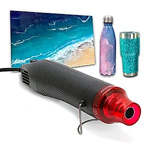 Bubble Removing Tool for Epoxy Resin and Acrylic Art, DIY Glitter Tumblers, Specially-Designed Heat Gun for Making Acrylic Resin Travel Mugs Tumblers to Remove Air Bubbles (Black)