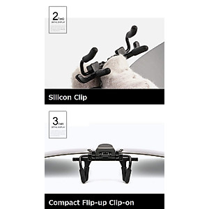 Litbun 3 PACK, Clip on Sunglasses Flip up Polarized Lens For Prescription Glasses, UV Protection Over RX Eyeglasses