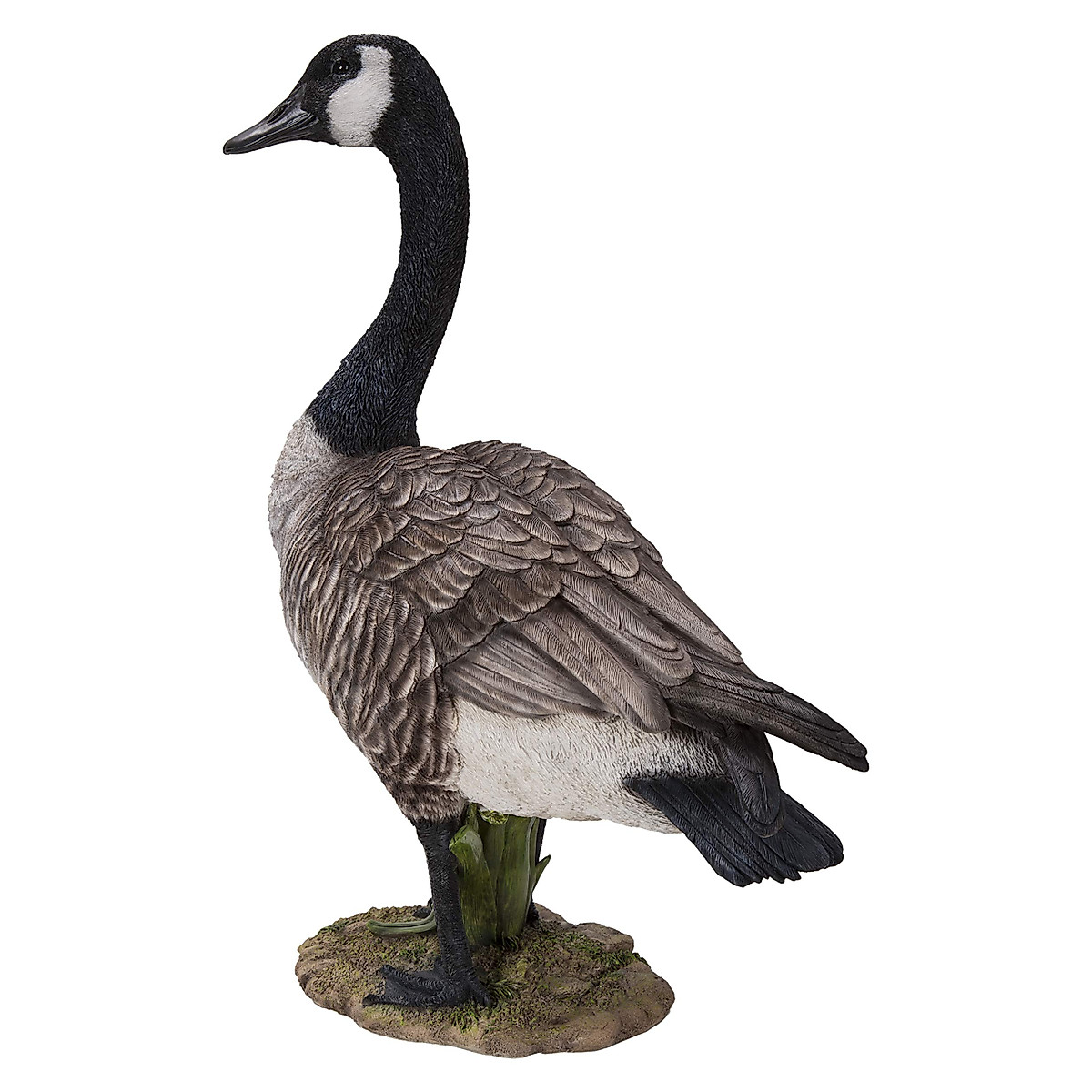 Hi-Line Gift Standing Canada Goose Statue, Grey/Natural