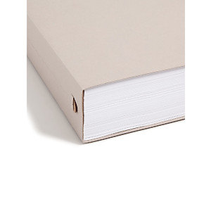 Smead TUFF Extra Capacity Box Bottom Hanging Folder, 2" Expansion, 1/3-Cut Easy Slide Tab, Letter Size, Steel Gray, 18 Per Box (64240)