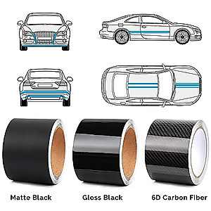 GRTHTATI 4" X 30FT Matte Black Vinyl Wrap for Chrome Delete Window Trim Car Door Sill Protector with Air Release Channel Including Vinyl Wrap Tool Kit