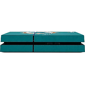 Skinit Decal Gaming Skin Compatible with PS4 Console - Officially Licensed NFL Miami Dolphins Distressed- Aqua Design