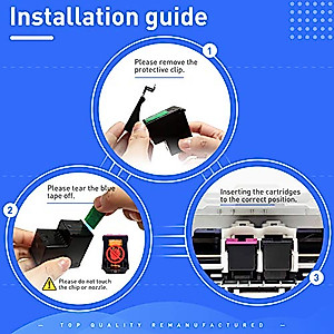HavaTek 67XL Ink Cartridge Replacement for HP 67 Ink Cartridges Black/Color Combo Pack, Fit for HP Envy 6000 6055e 6058 6400 6455 Deskjet 2700 2725 4100 2752e 2742e 4152 2755e 4155e Printer (2 Pack)