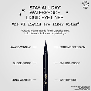 stila Stay All Day Waterproof Liquid Eye Liner, Midnight (Deep Blue)