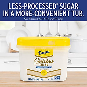 Domino® Golden Sugar, 3.125 lb Granulated Sugar Easy Baking Tub