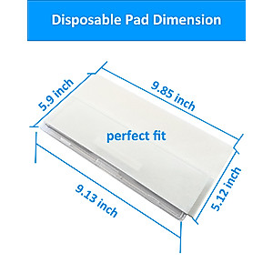 Portek Vac Mop Replacement Pads for Shark VACMOP VM252 VM250 VM200 VM190 VMP30, Upgrade Disposable Vacmop Pad Refills (10 Count, White)