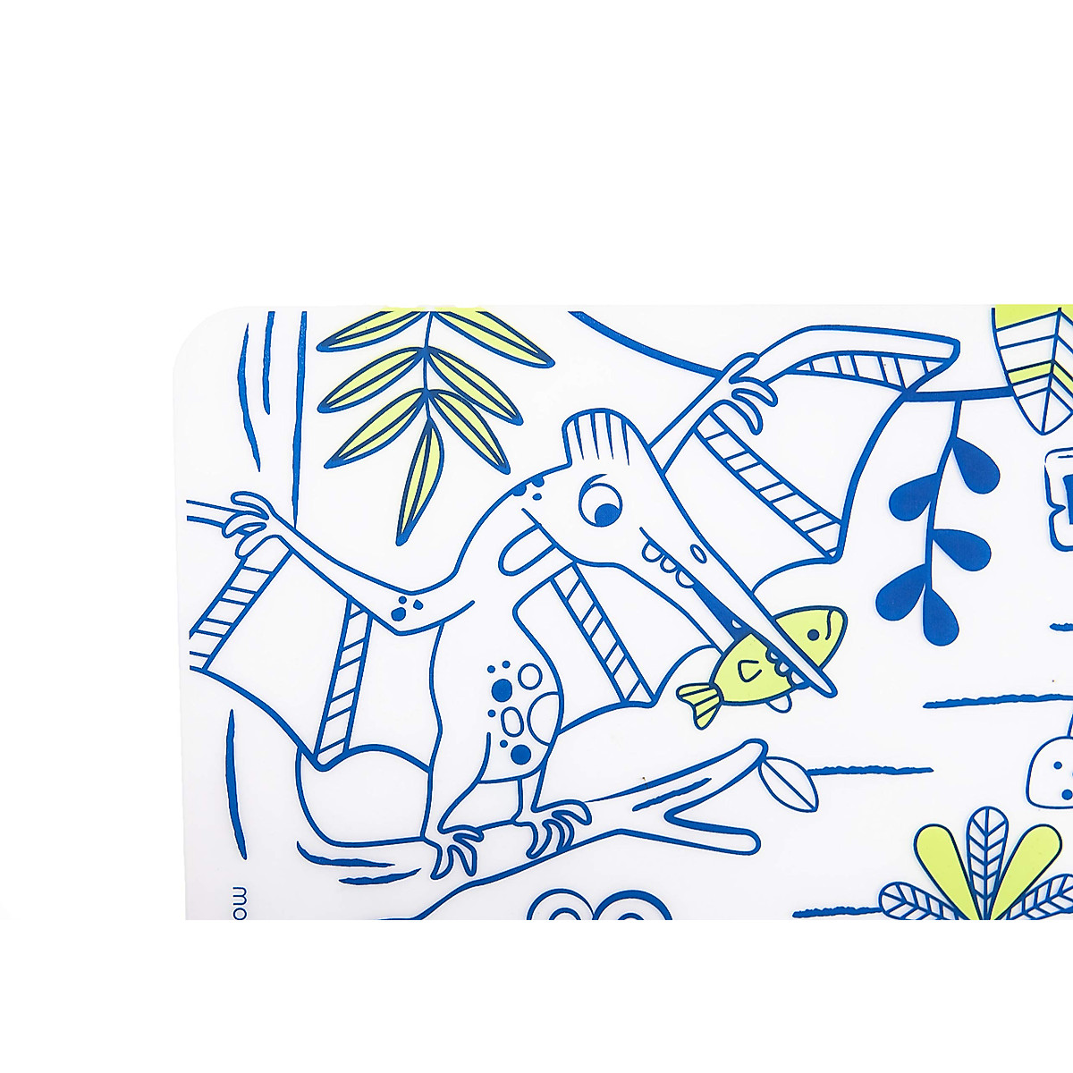 modern-twist 10 x 14" Reusable, Waterproof Coloring Mark-Mat Sheet for Kids, 100% Food-Grade Silicone, Pack of 1, Dino Maze