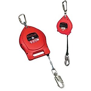 Miller by Honeywell 16' Falcon Self-Retracting Polyester Web Lifeline with Stainless Steel Swivel, Carabiner and ANSI Snap Hook