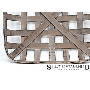 Tobacco Basket, Farmhouse Decor, Sml 17" Square - Silvercloud Trading Co.