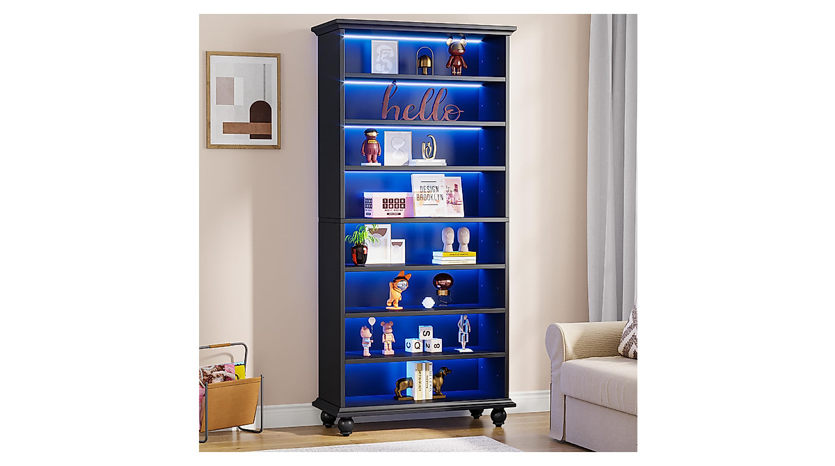 Tribesigns 69-Inch LED Bookcase - Modern & Elegant Design