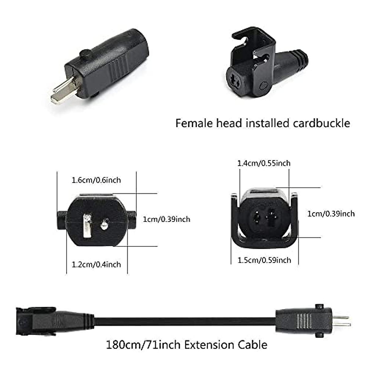 6 Feet Extension Cord for Lift Chair or Power Recliner, Replacement Power Supply Cable for Okin Limoss Lazboy Pride Catnapper