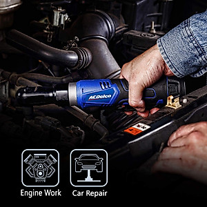 ACDelco ARW1209-K92 G12 Series 12V Li-ion Cordless ¼” & 3/8” Ratchet Wrench Combo Tool Kit with 2 Batteries and Canvas Bag