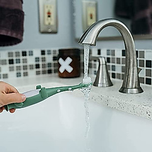 Dr. Brown's Baby and Toddler Toothbrush, Green Dinosaur 1-Pack, 1-4 Years, CleanUp Pour & Roar Watering Can, and Dino-Soft Baby Bath Spout Cover, BPA Free, Certified Plastic Neutral