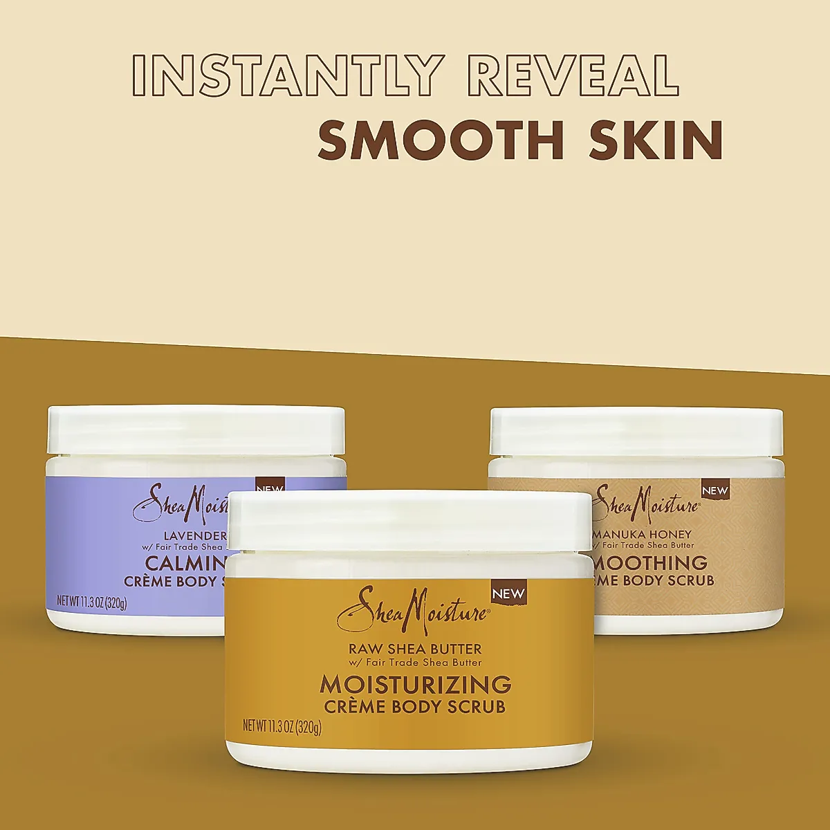 SheaMoisture Raw Fair Trade Shea Butter Moisturizing Exfoliating Crème Body Scrub for Dull Skin 11.3 oz