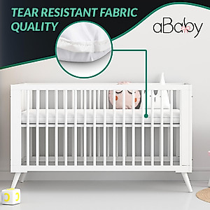 aBaby Baby Crib Mattresses - Square Shaped White Cradle Mattress with Waterproof Vinyl Cover – Durable & Breathable Crib Mattress (14" x 34")