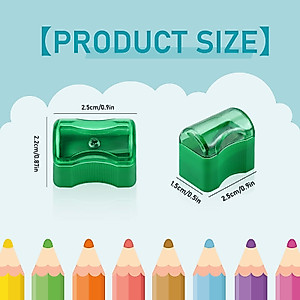 Faxco 96 PCS Coloured Plastic Pencil Sharpener，Kids Plastic Manual Pencil Sharpener with Cap Bulk Set，Plastic Manual Pencil Sharpener，Mini Handheld Sharpener with Lid