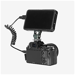 Field Monitor Holder Mount with Cold Shoe 1/4 Screw for 5 inch and 7 inch Monitor, LCD Field Monitor, LED Lights, Flash, Microphone, Gopro, Action Cam，Swivel and Tilt…