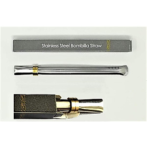 Novomates Easy Clean Yerba Mate Straw - Bombilla Mate for Mate Tea Drinking Filter Straw – Mate Straw Food-Grade Stanley Steel Mate Straw - 6.2" (15.8cm) Long (Mate Gourd not included)