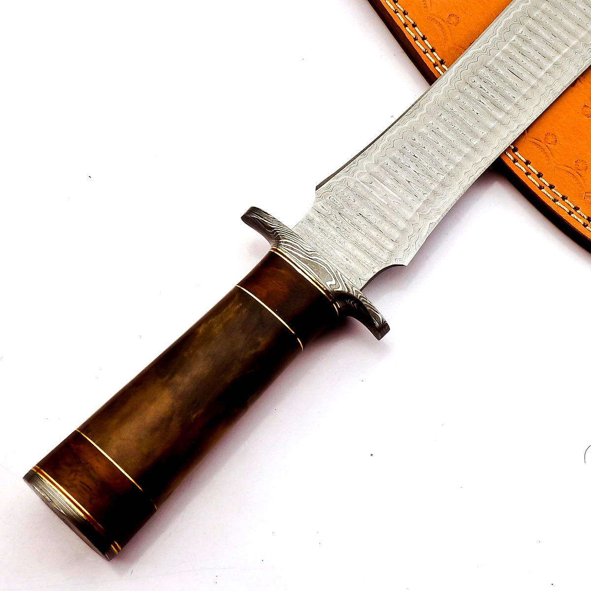 UK UNIQUE SHARP KNIVES Damascus Steel Dagger Knife DK.4012 - Beautiful Rose Wood & Black Micarta Handle