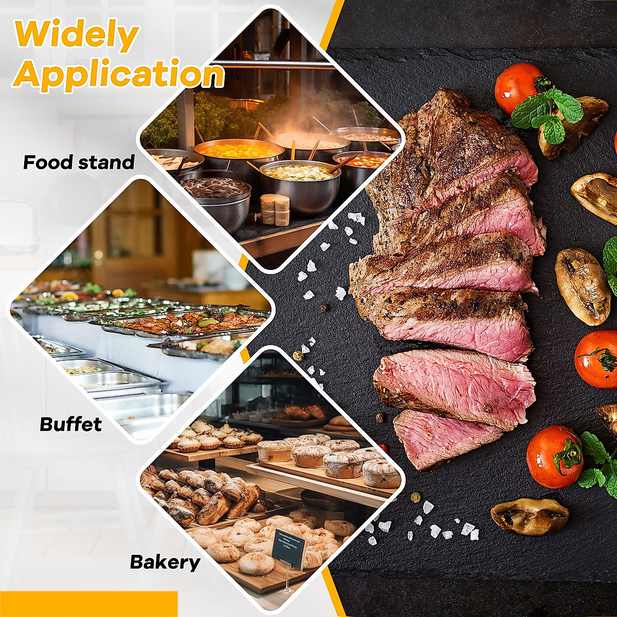 VIHOSE 36 Inches Food Strip Heater Electric Restaurant Food Heat Lamp 920w, 110v Temperature Adjustable Strip Warmer Food Heat Light for Food Warming Service Buffet Catering Commercial Kitchen